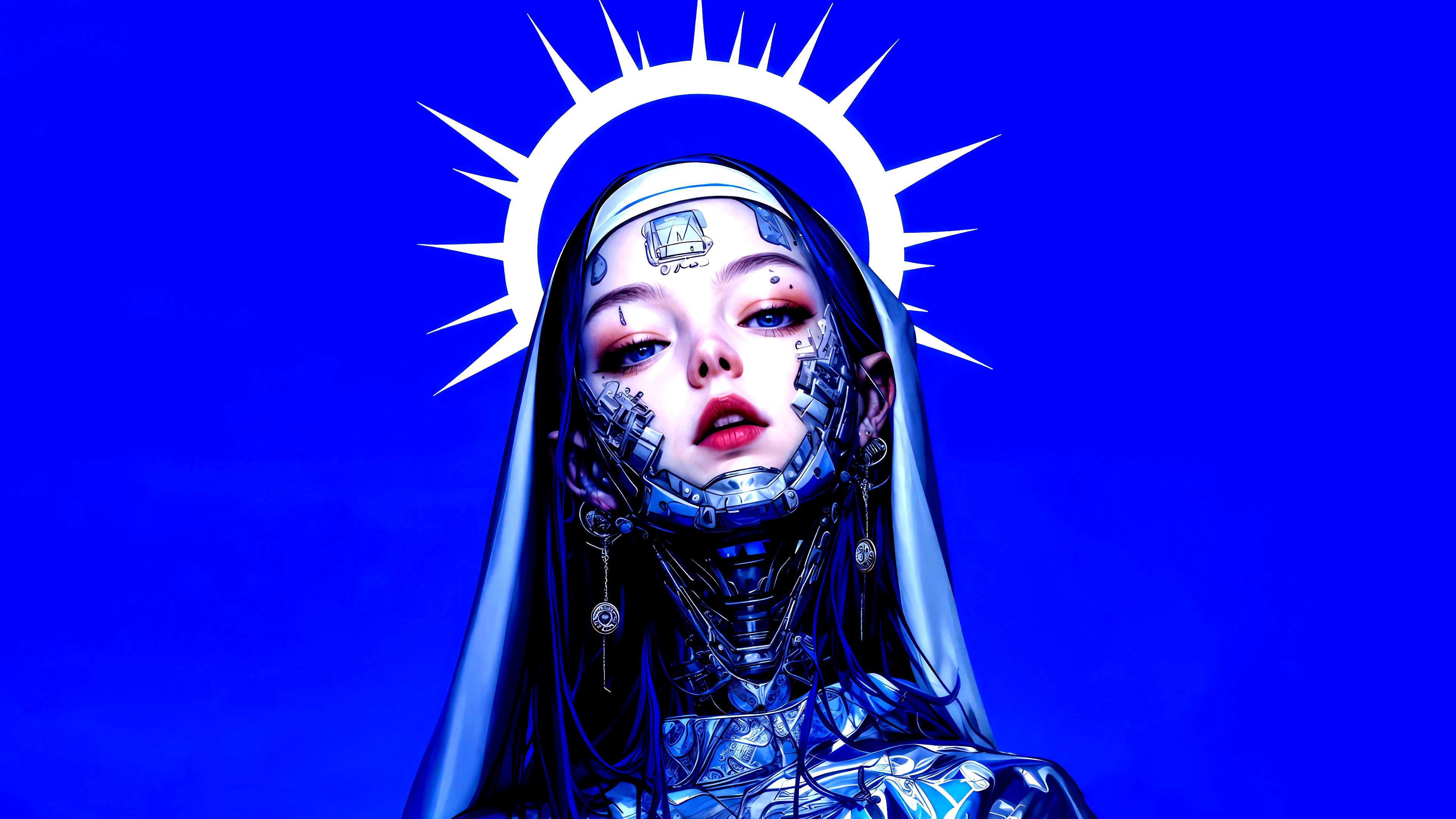 Cyber Nun (more vivid colors) – PS4Wallpapers.com